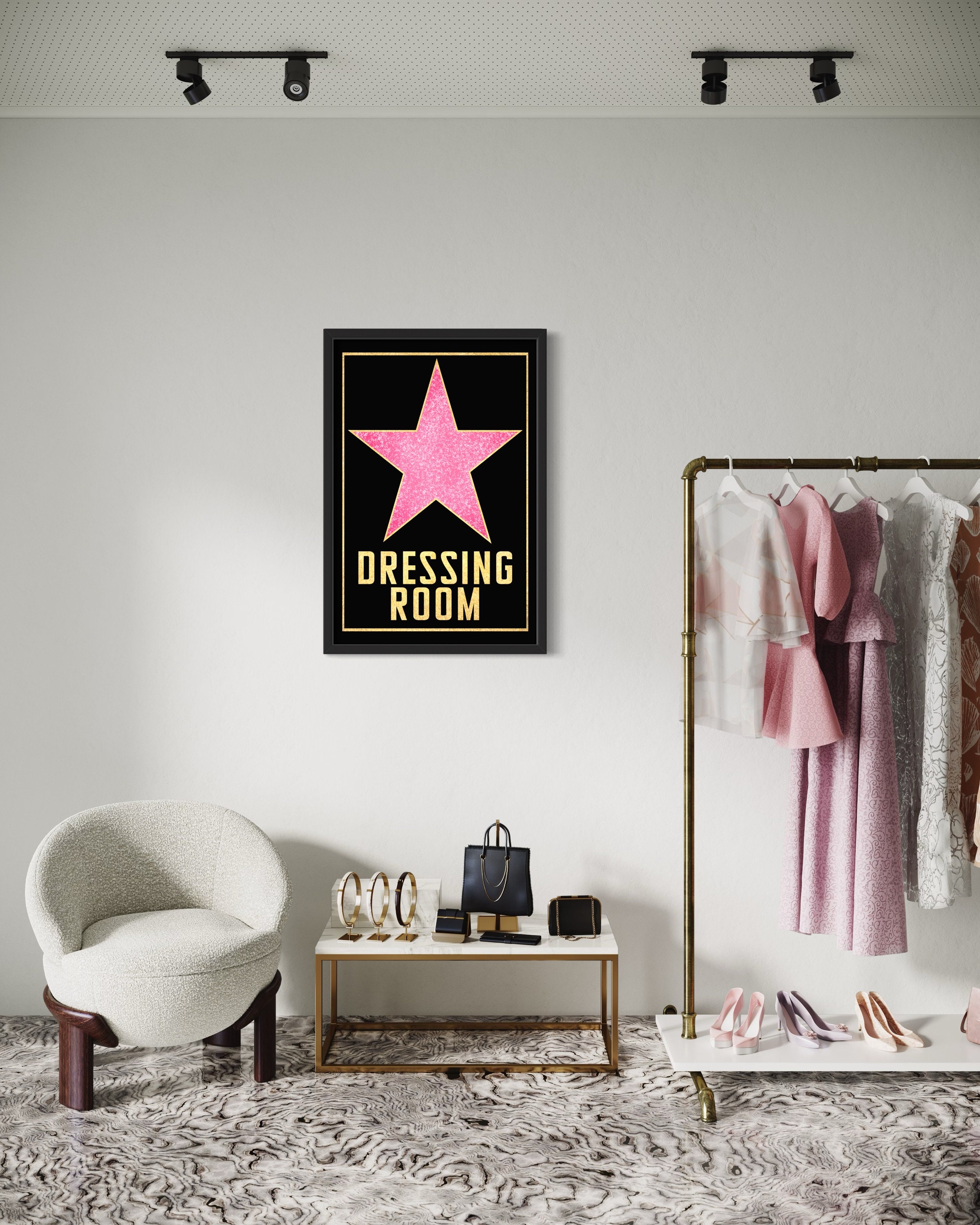 Dressing Room Poster Sign Wall Art Print, Walk of Fame Sign, Wardrobe ...