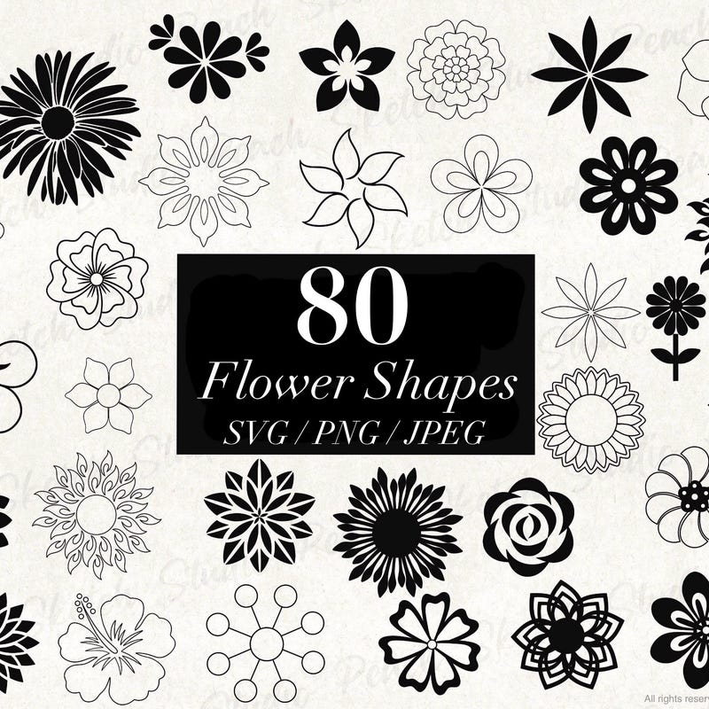 Flower Shapes Svg - Etsy