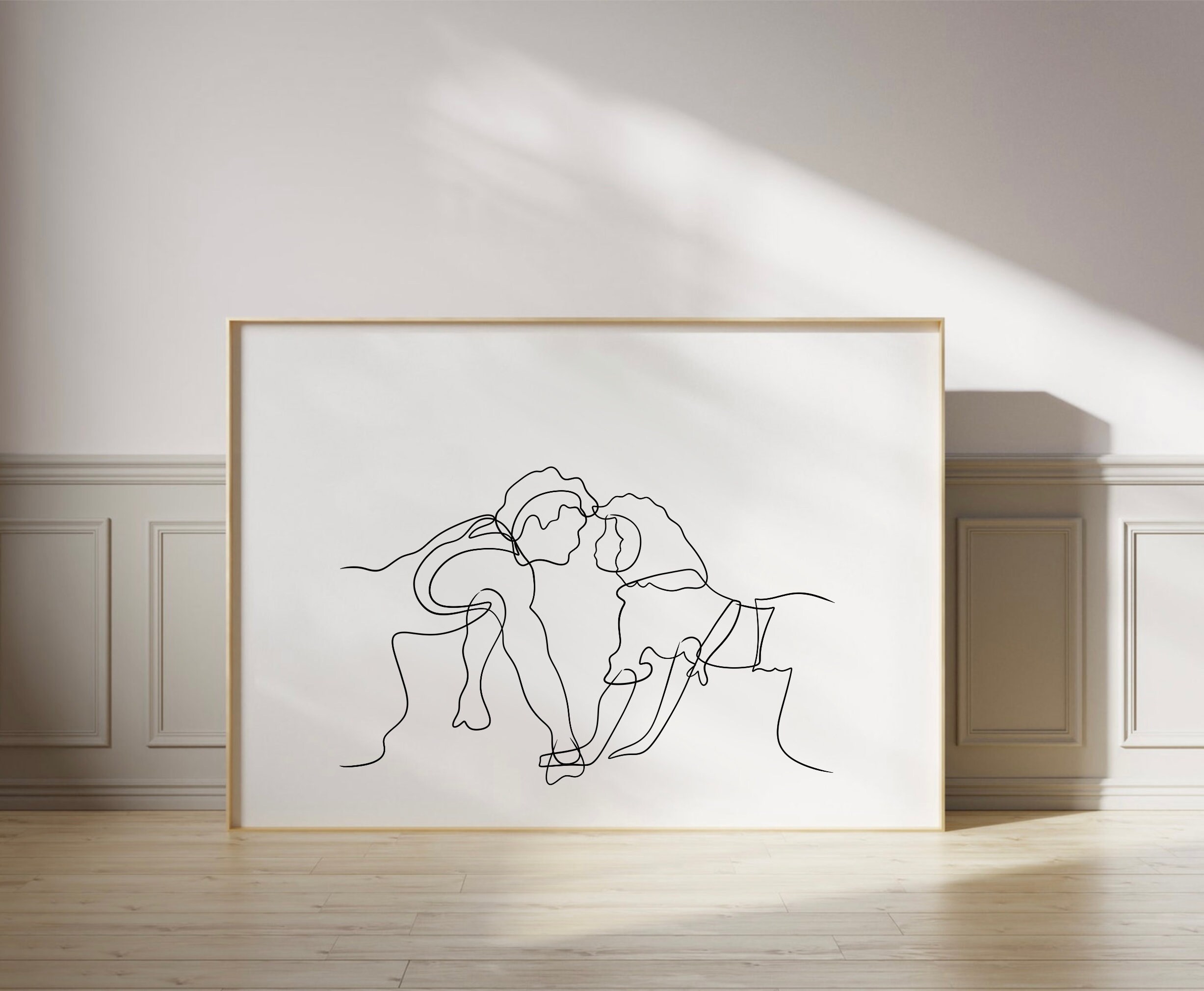 Dirty Dancing Line Art Wall Poster Print, Simplistic, Black and White ...