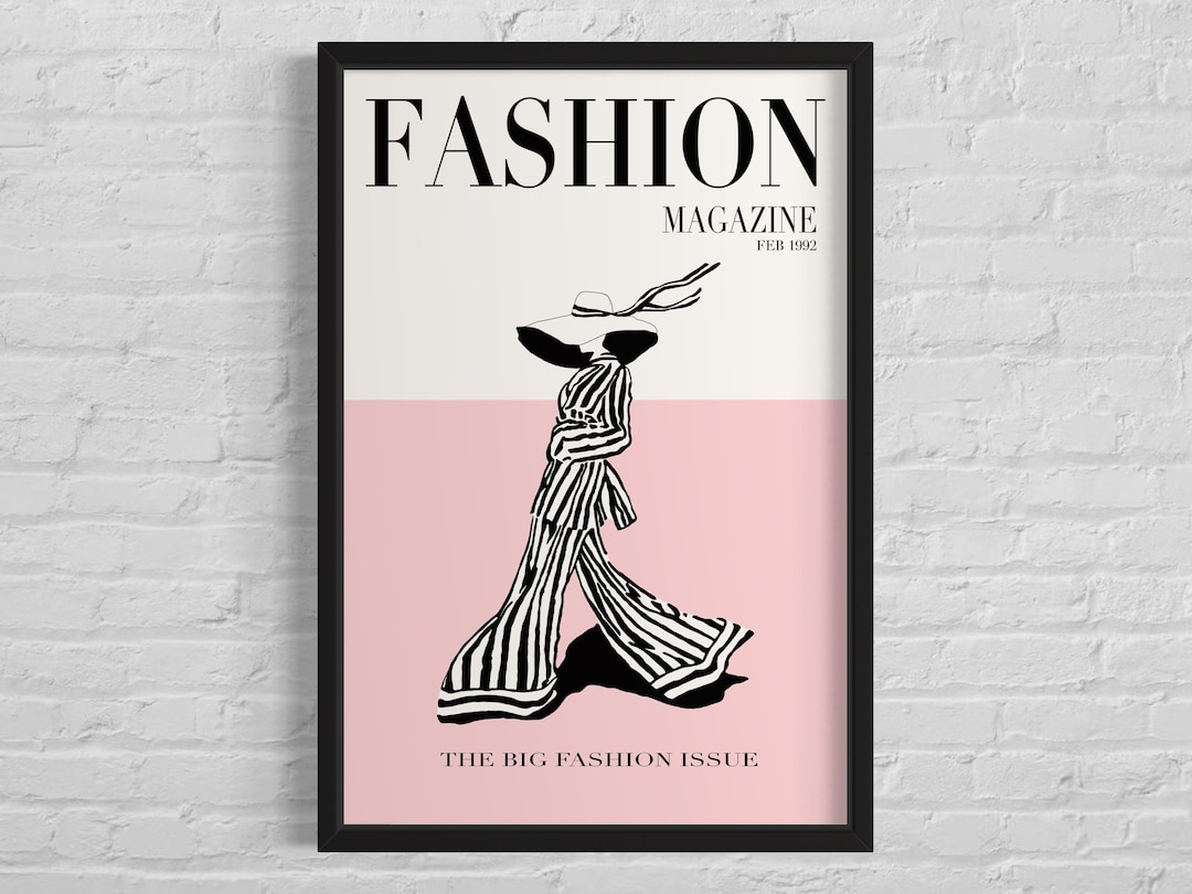 Fashion Magazine Cover Poster Print, Minimalistic Fashion, Luxury ...