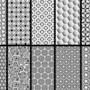 30 Abstract Geometric Patterns SVG PNG JPEG Seamless Digital Paper ...