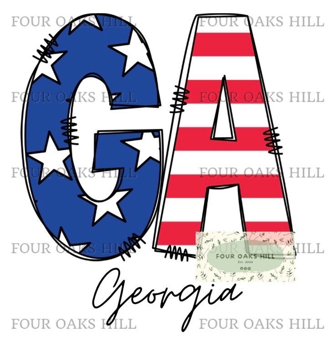 GA, Patriotic Letters, Georgia, PNG, Digital Download - Etsy