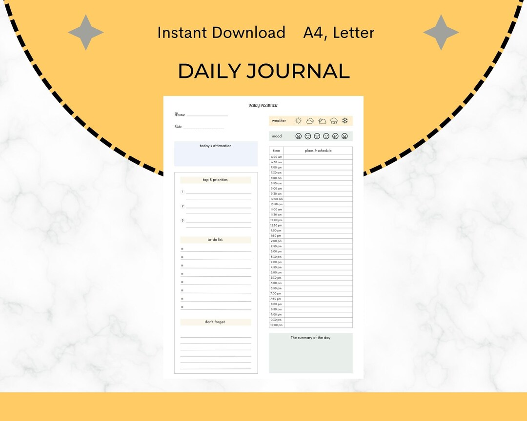 Adults and Students Daily Journal Printable Magazine for Students Daily ...