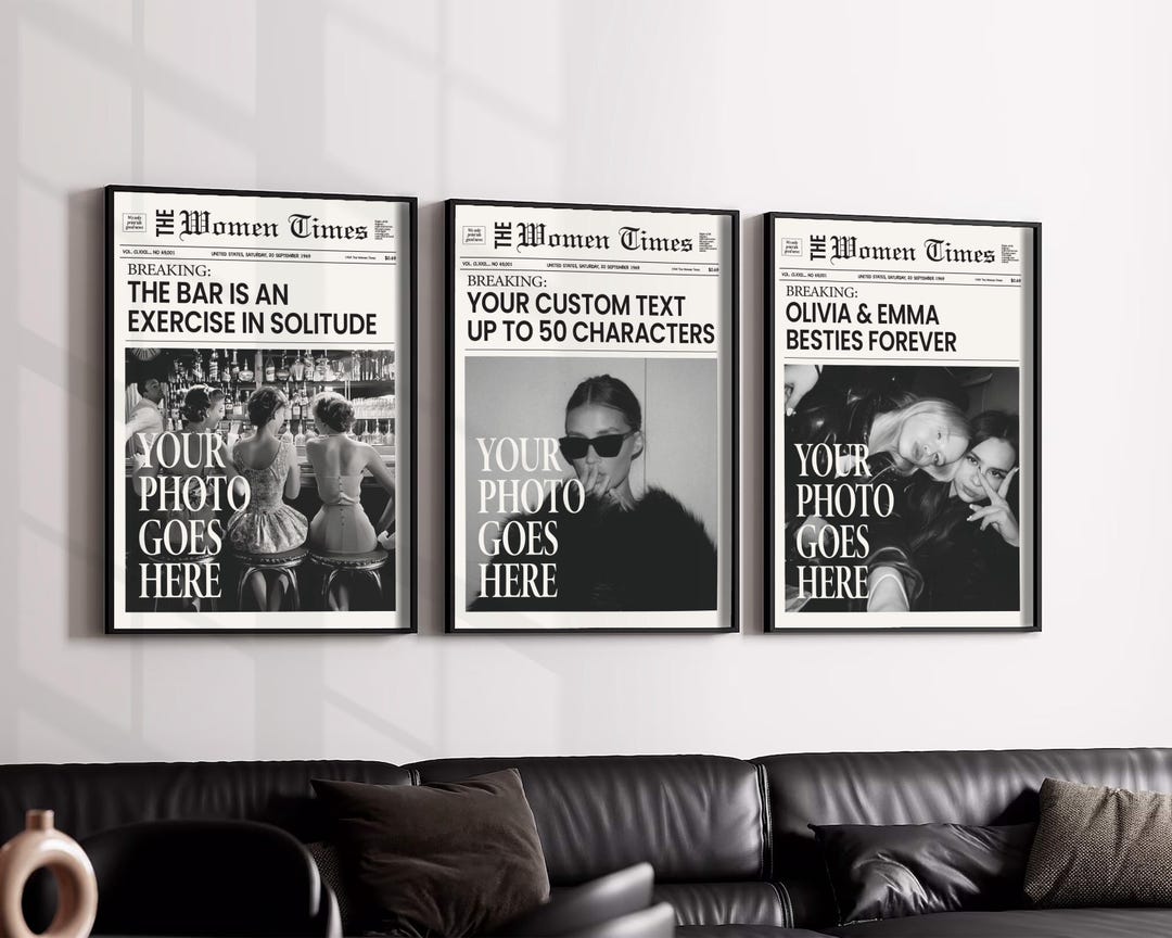 Personalized Newspaper Print Set, for Private University Dormitory ...