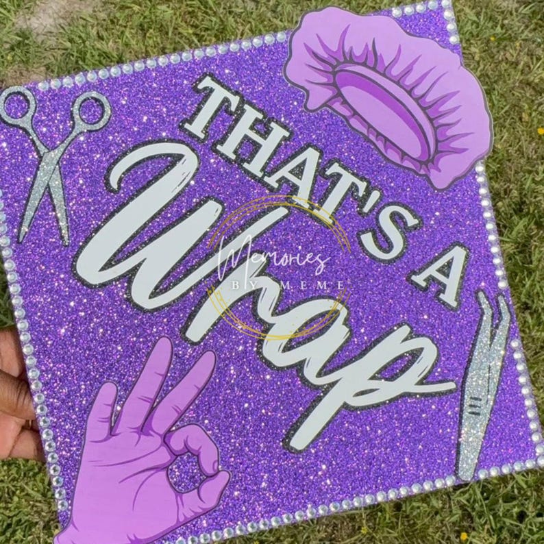 3D Graduation Cap Topper | Custom Glitter Grad Topper - Etsy
