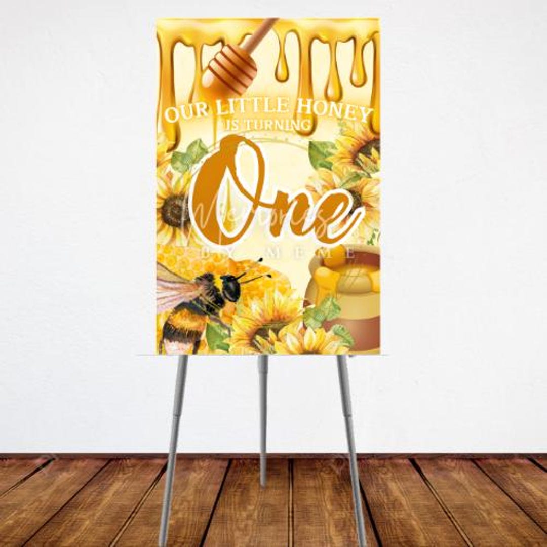 Honey Welcome Sign: Baby Shower, First Birthday (PDF Template, Digital ...