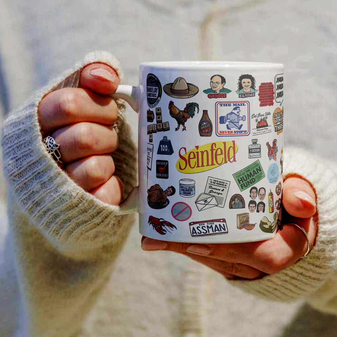 Seinfeld Mug, Jerry, George, Elaine and Kramer Tumbler, Funny Mug ...