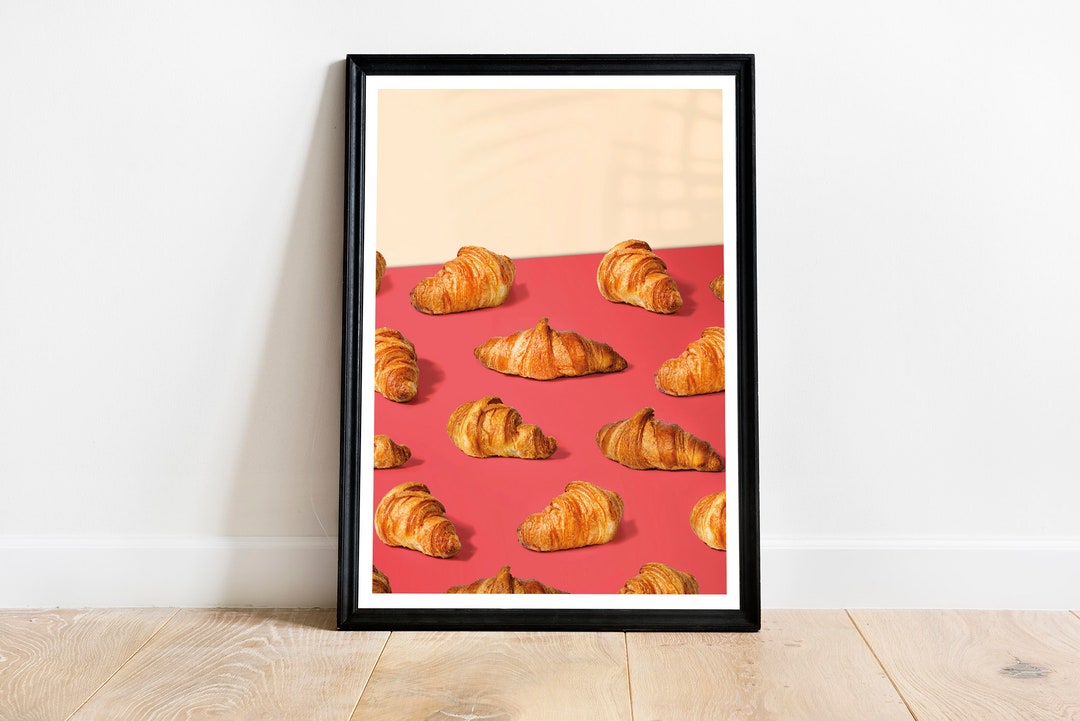 Croissants Poster Modern Art Food Poster Art Deco Food - Etsy