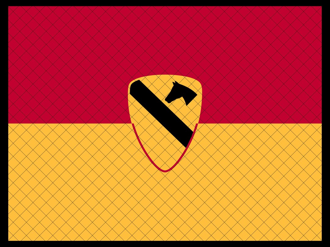 1st Cavalry Division Flag PNG Digital Download - Etsy