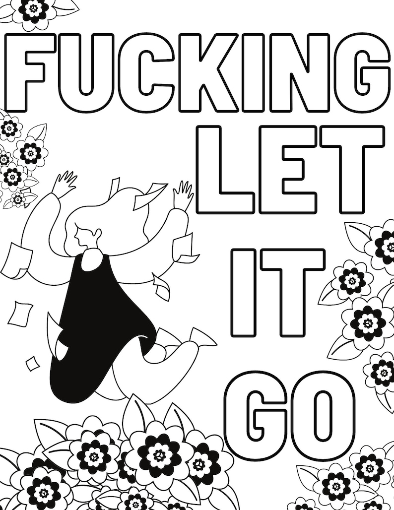 Mental Health - Let It Go - Coloring Pages- Coping Skills- Therapist ...