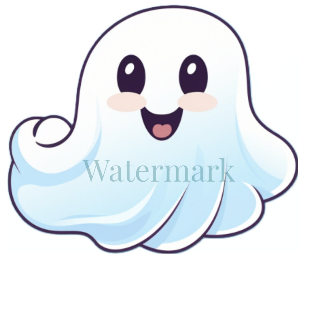 Ghost Emoji Design Pack, 4 PNG Files for Online and Offline Use ...