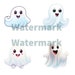 Ghost Emoji Design Pack, 4 PNG Files for Online and Offline Use ...