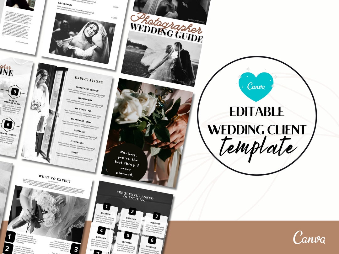 Wedding Client Workbook Get to Know Photographer Guide Photography ...