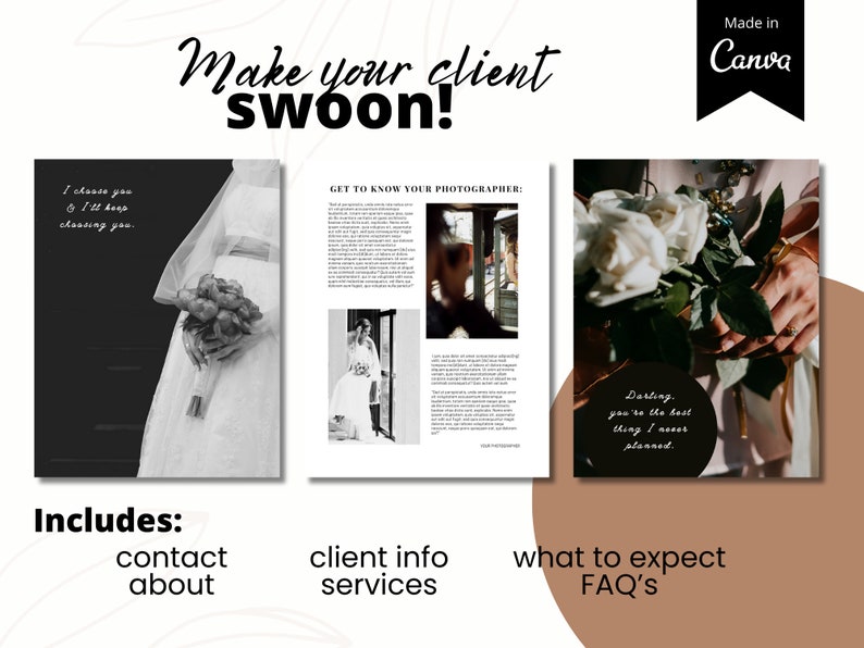 Wedding Client Workbook Get to Know Photographer Guide Photography ...
