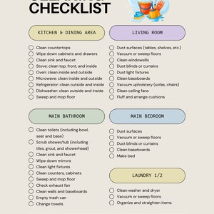 Ultimate Cleaning Checklist: Stay Organized & Tidy - Etsy