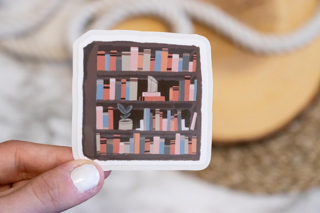 Bookshelf Sticker for Book Lovers Sticker - Etsy