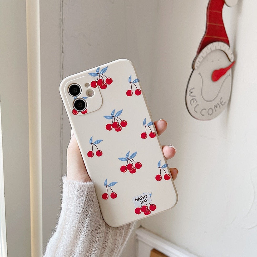 Retro Kawaii Sweet Cherry Art Japanese Phone Case for Apple - Etsy