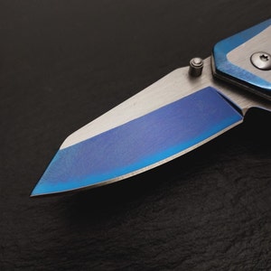 Skull Pocket Knife, Blue and Silver Colors, Hunting Knife, Survival ...