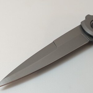 Spring Assisted Open Folding Knife. Stiletto Blade Pocket Knife. - Etsy