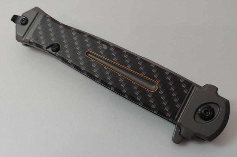 Spring Assisted Open Folding Knife. Stiletto Blade Pocket Knife. - Etsy