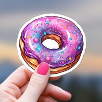 Sprinkle Donut Sticker - Etsy