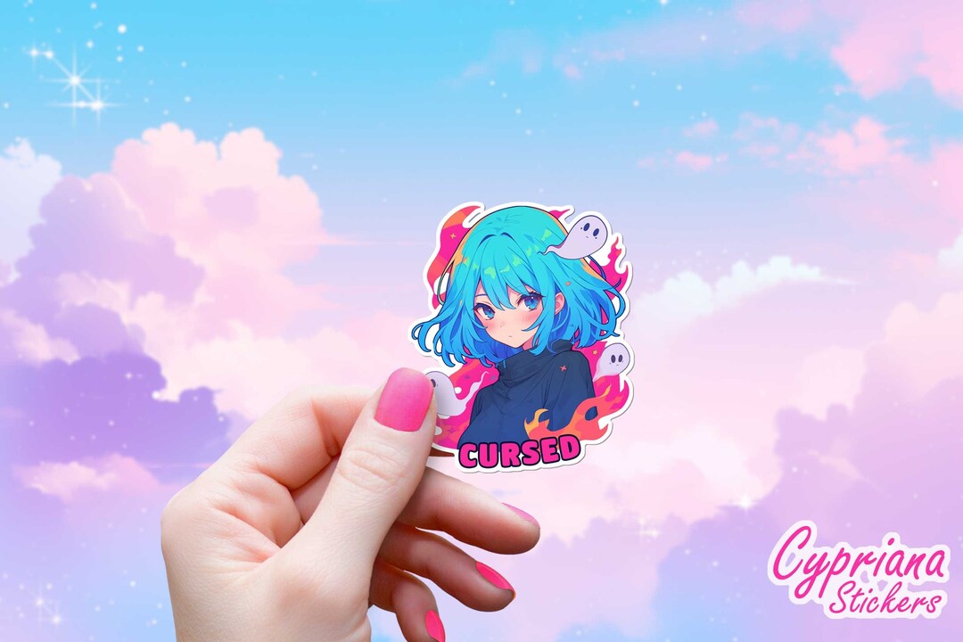 Cursed Girl Ghosts Sticker Spooky Creepy Decal Anime Art Kawaii Hero ...