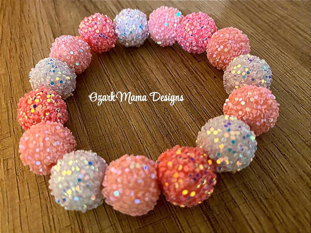 Pink Bling Valentine Bracelet Pretty Sparkle Lover - Etsy