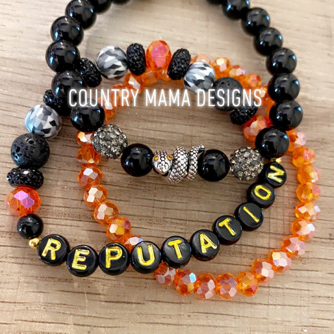 Rare Reputation orange Album Snake Stackable Swiftie Friendship ...