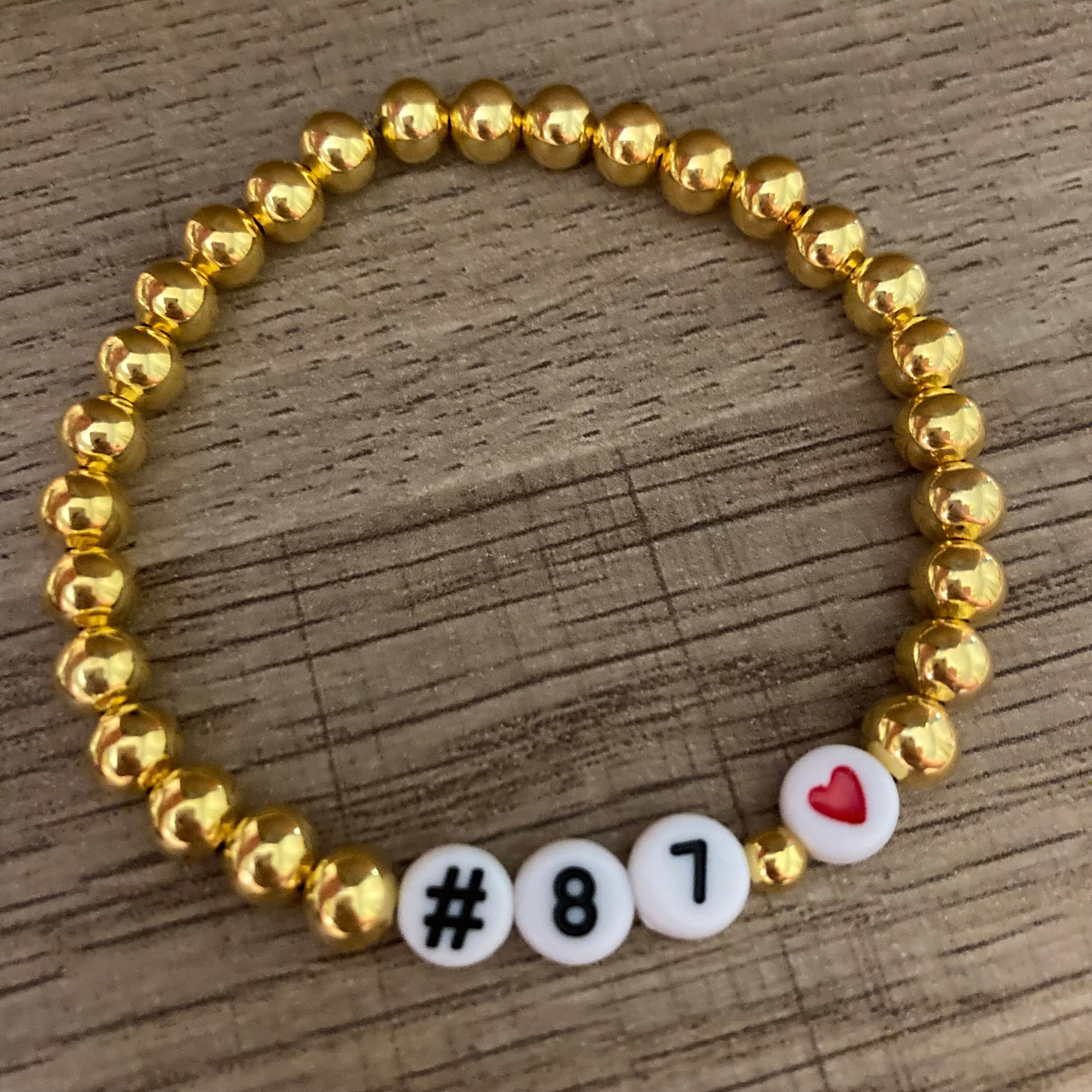 Chiefs Football Swiftie Stackable Bracelet Set With Kelces Number ...