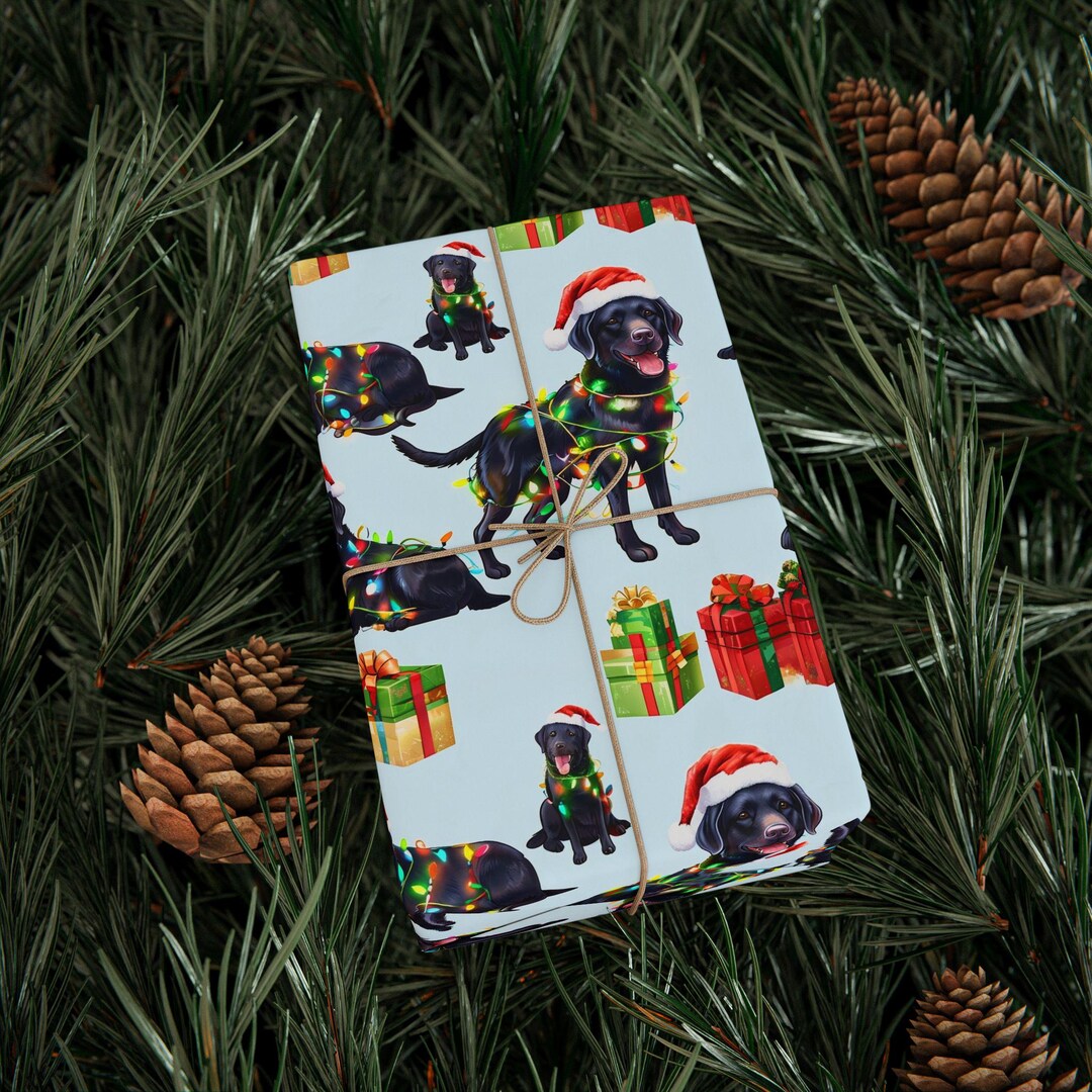 Labrador Retriever Wrapping Papers, Dog Lover Gift Wrap, Holiday Gift ...