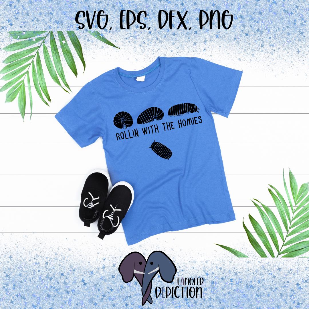 Roly Poly Bug SVG: Rollin' With the Homies Design (digital File) - Etsy
