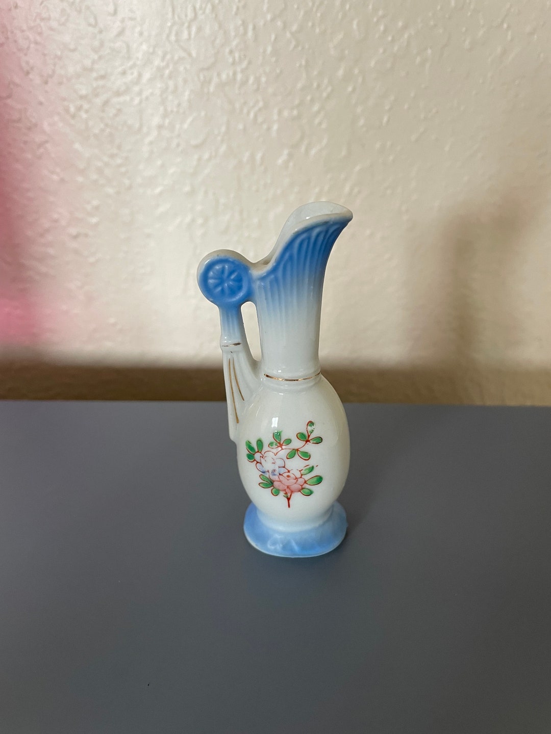 Vintage Miniature Porcelain Pitcher Japan - Etsy