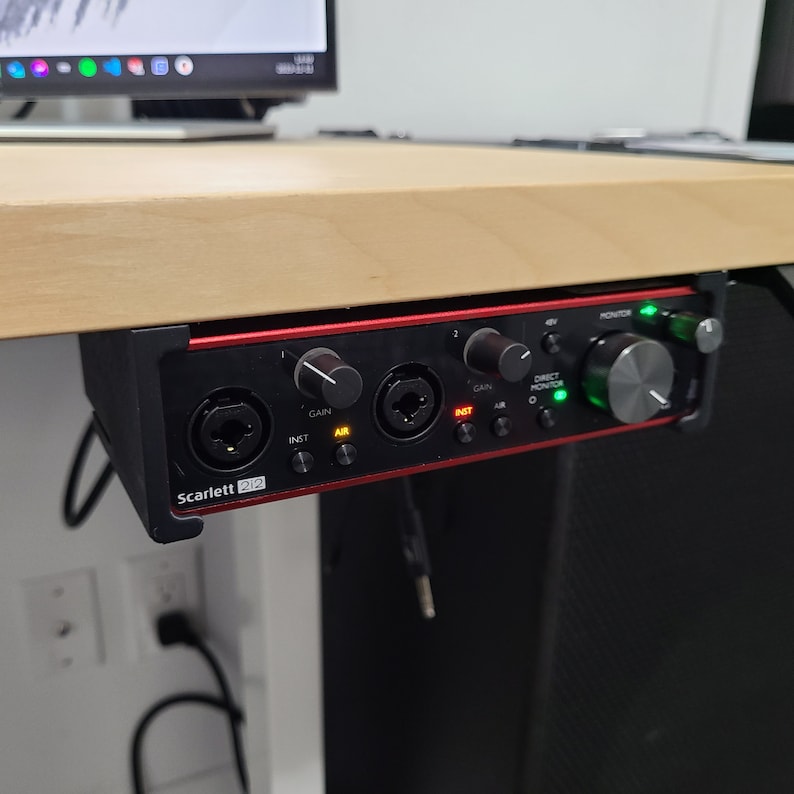 Focusrite 2i2 3rd Gen - Under-desk Mount With Screws and Drill Guide - Etsy