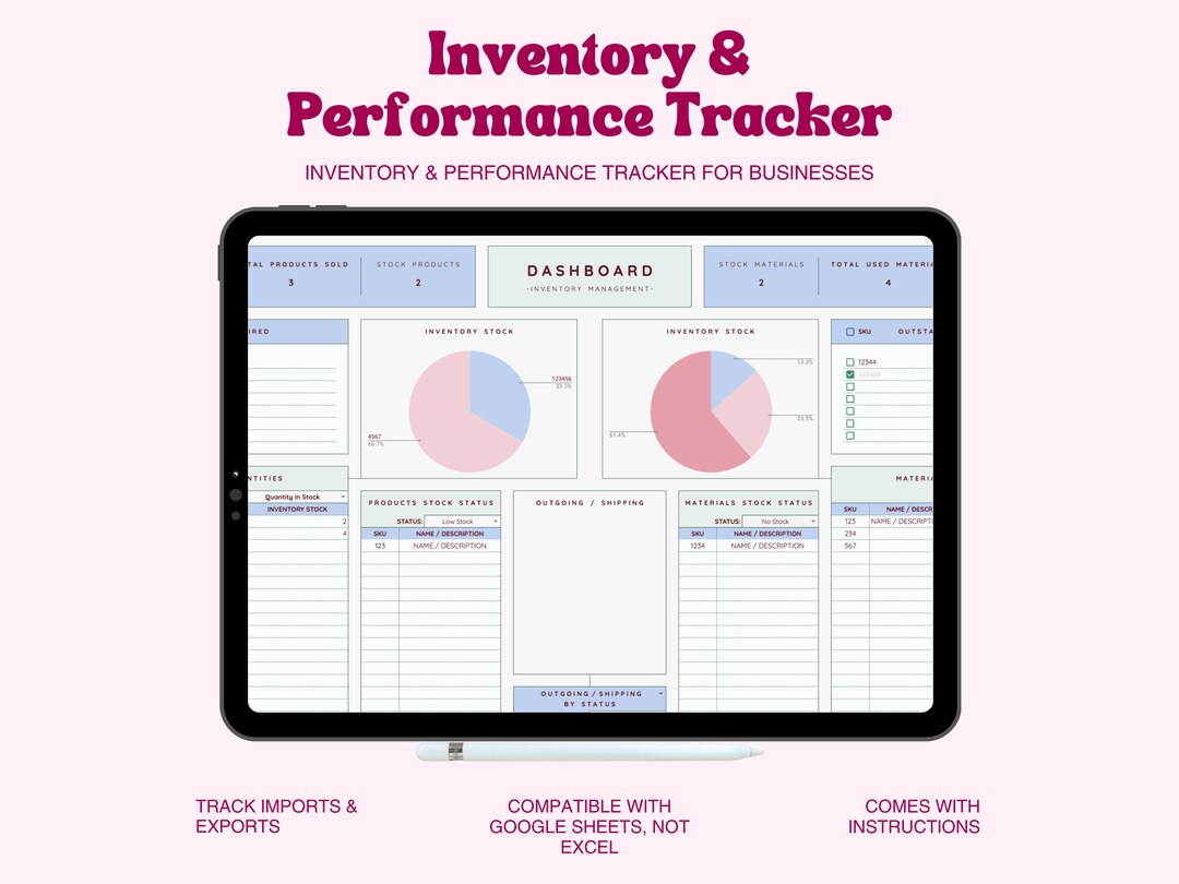 Advanced Inventory and Performance Tracker Google Sheets Template ...