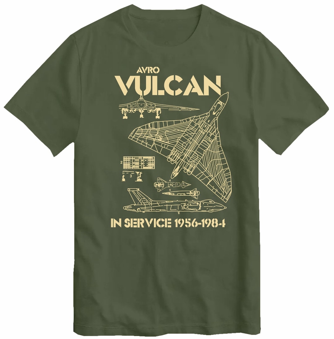 Avro Vulcan RAF T-shirt Strategic High Altitude Cold War Bomber ...
