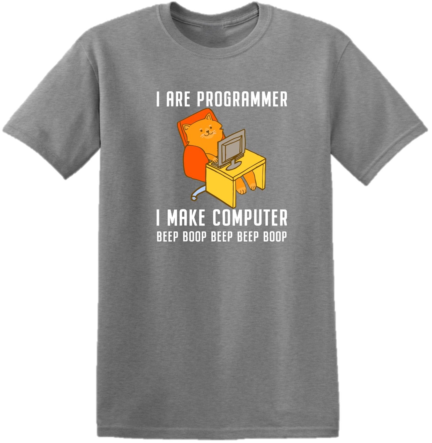 I Are Programmer Programming Coding Nerd Cat T-shirt I Make Computer ...