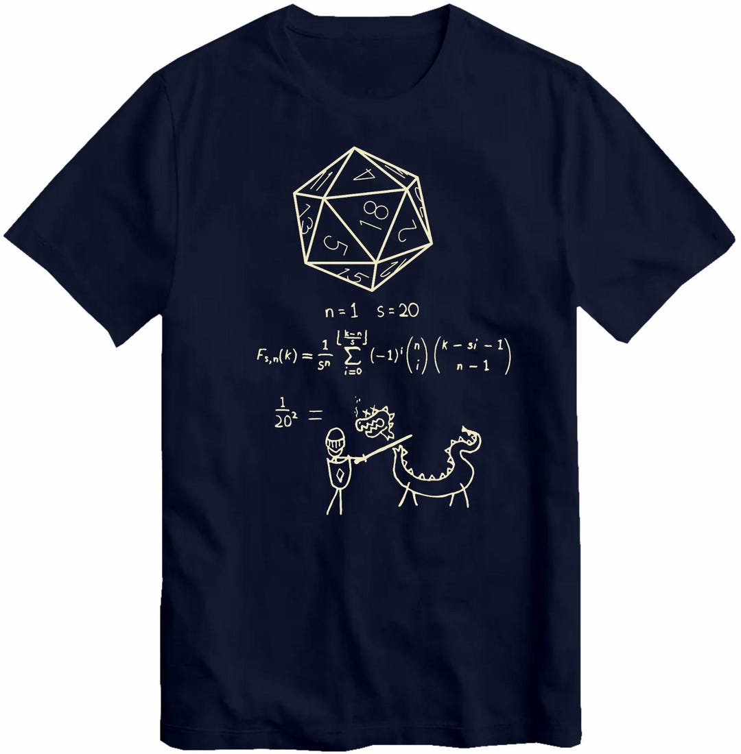 The Science of 20 Sided Dice Dnd D20 T Shirt Meme Gift Funny Vintage ...