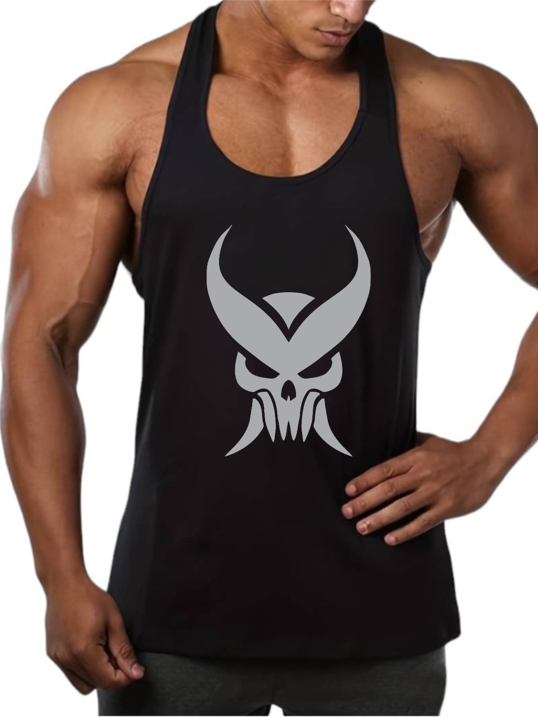 Bull Men Gym Bodybuilding Weightlifting Tank Top Stringer Vest Fitness ...