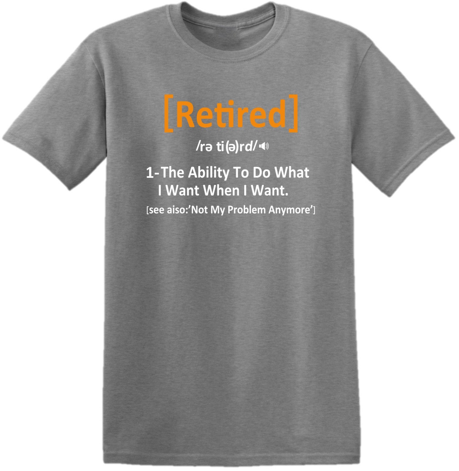Retired Definition T-shirt Funny 2026 Retirement Gift for Retired Funny ...