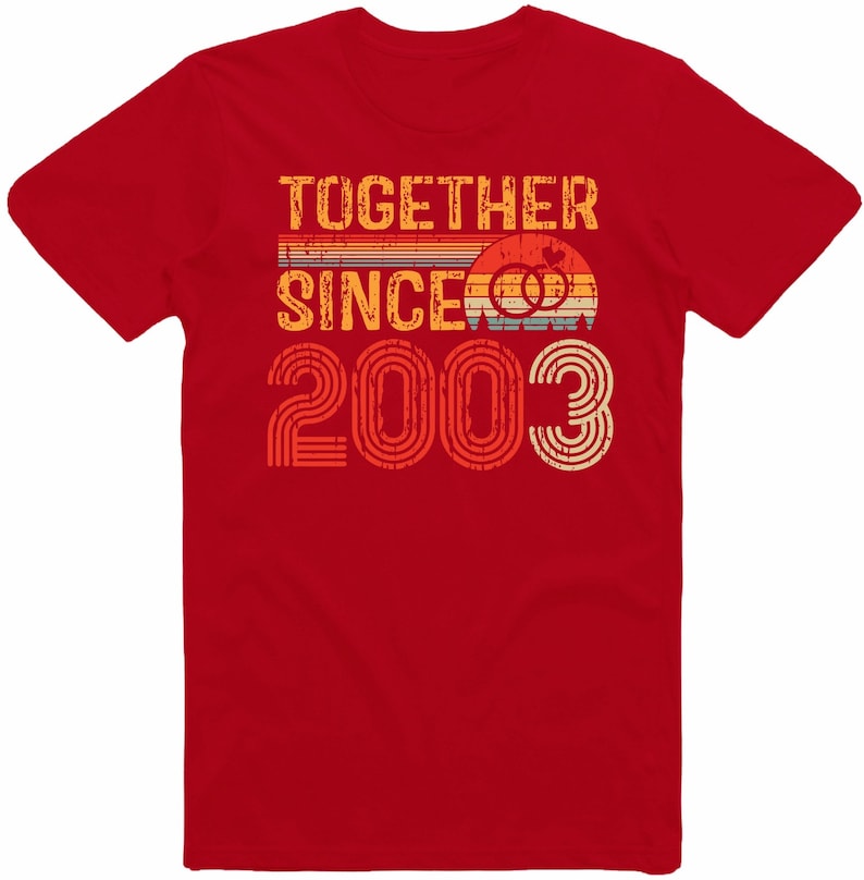 Customise Any Year Together Since 2003 Vintage Couple 20th Wedding ...