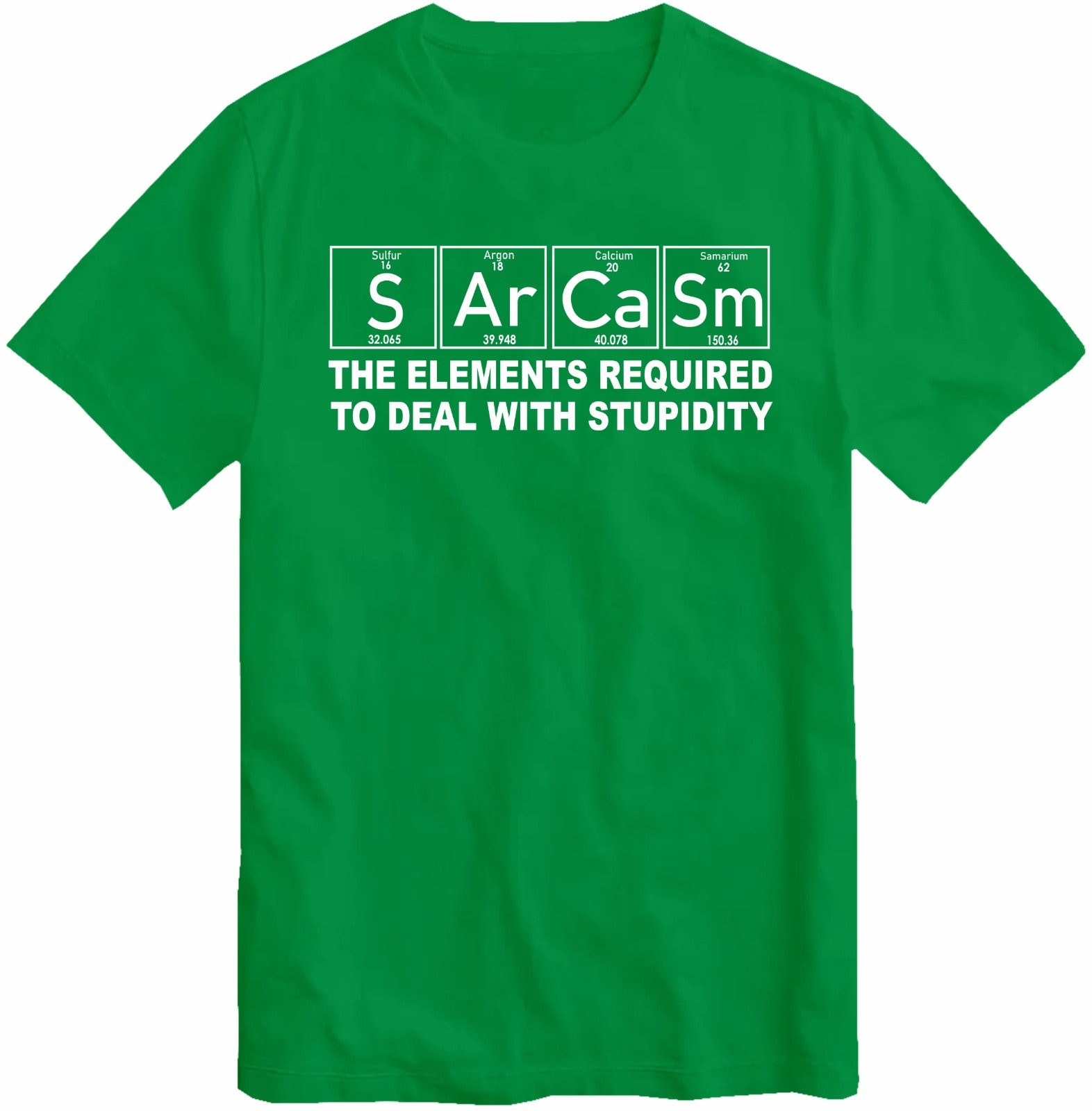 Sarcasm Elements Stupidity T-shirt Primary Elements of Humor Science S ...