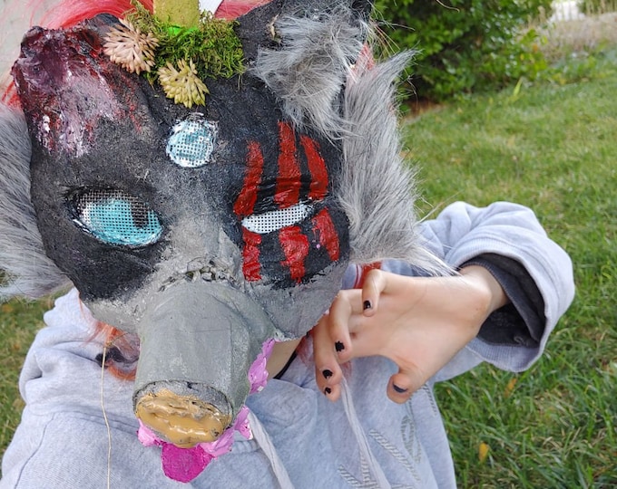 Gray Wolf Therian Mask - Etsy