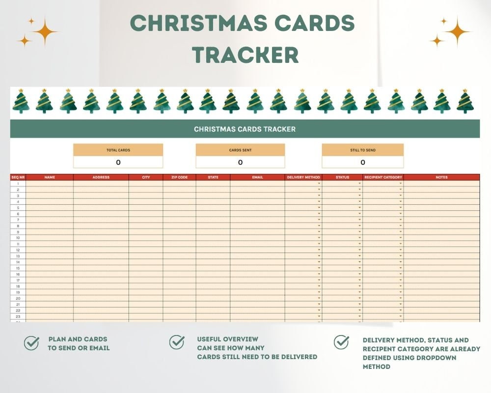 Christmas Planner, Budget Spreadsheet, Google Sheets Template, Digital ...