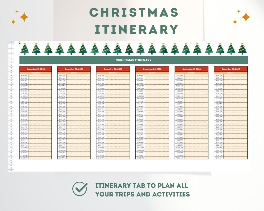 Christmas Planner, Budget Spreadsheet, Google Sheets Template, Digital ...