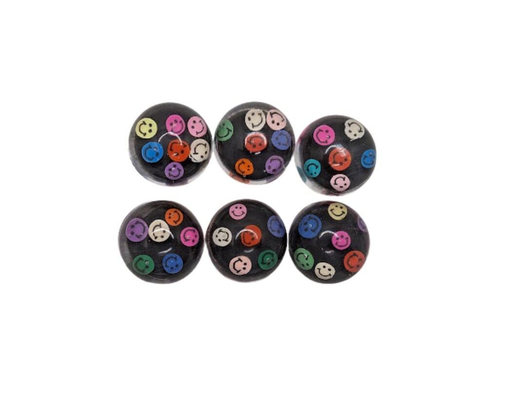 Set of 6 Smiley Face Magnets, Retro Magnets, Colorful Smiley Face ...