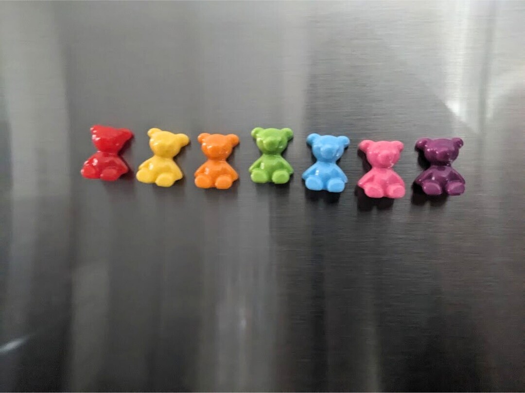 Colorful Teddy Bear Magnets, School Locker Magnets, Kitchen Decor - Etsy