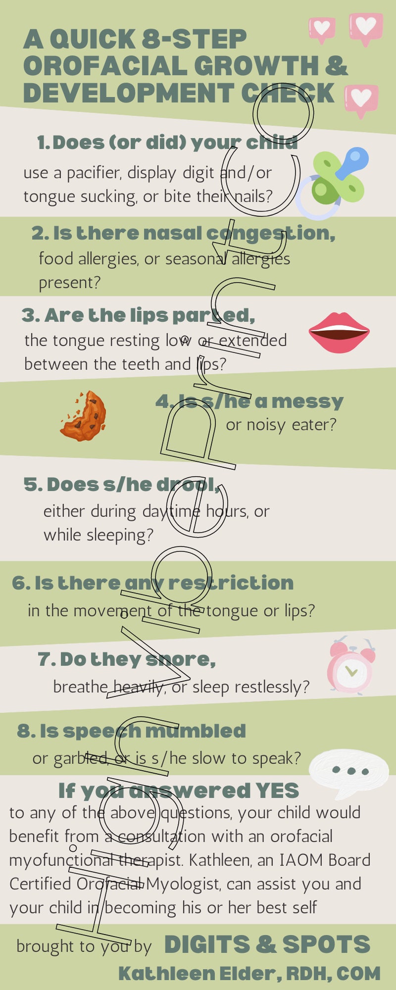 Orofacial Growth & Development Quick Check Rack Card - DIGITAL Print - Etsy