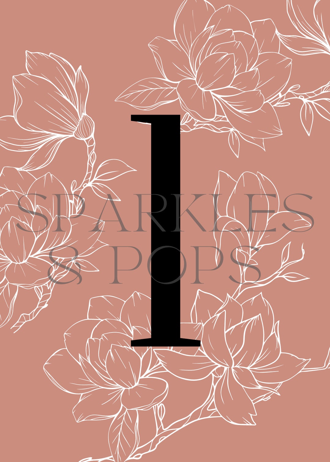 Table Numbers and Seating Chart Template, Customizeable, Florals, 5x7 ...