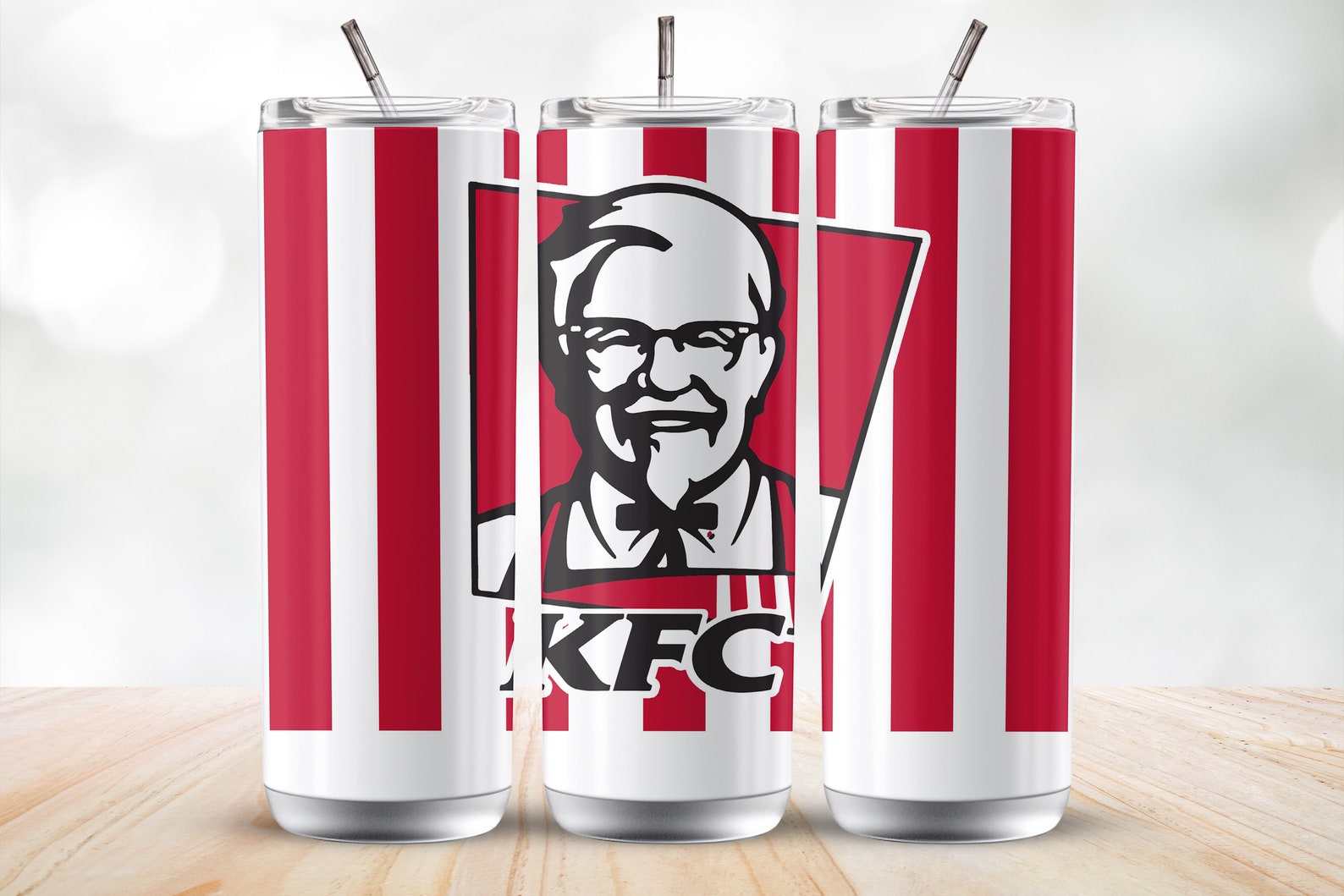 KFC 20oz Sublimation Tumbler Designs, Colorful 9.2 X 8.3” Straight ...