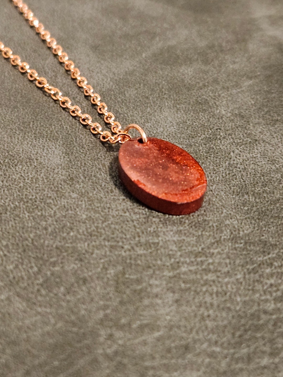 Maroon Oval Layering Necklace - Etsy